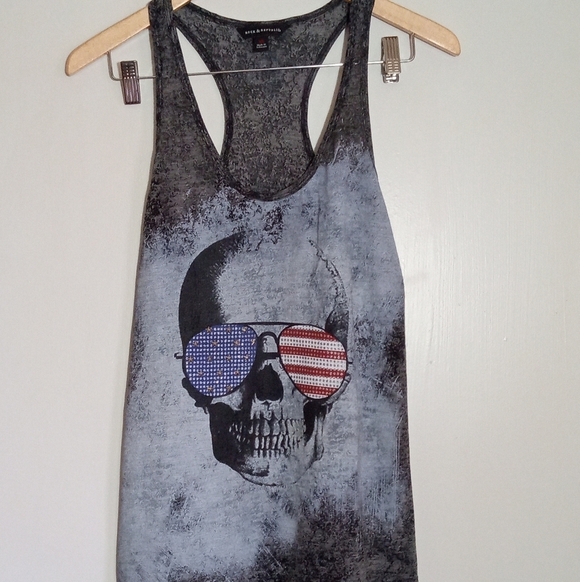 Rock & Republic | Tops | Rock Republic Acid Wash Skull With American ...